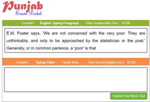 New Mock Test For Practice (PSSSB Typing Exam) - Punjab Govt. Exam Portal